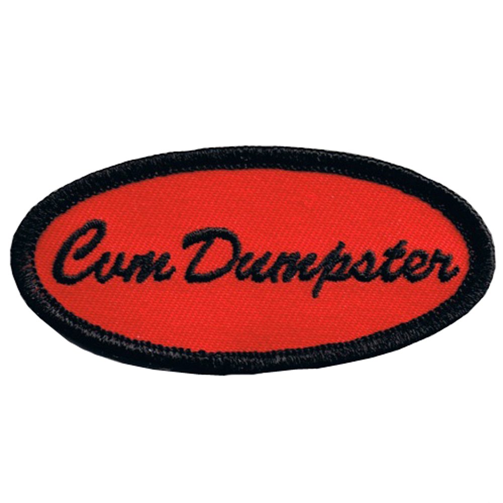 Fuzzy Dude Cum Dumpster Name Tag Embroidered Patch | Gorilla Surplus
