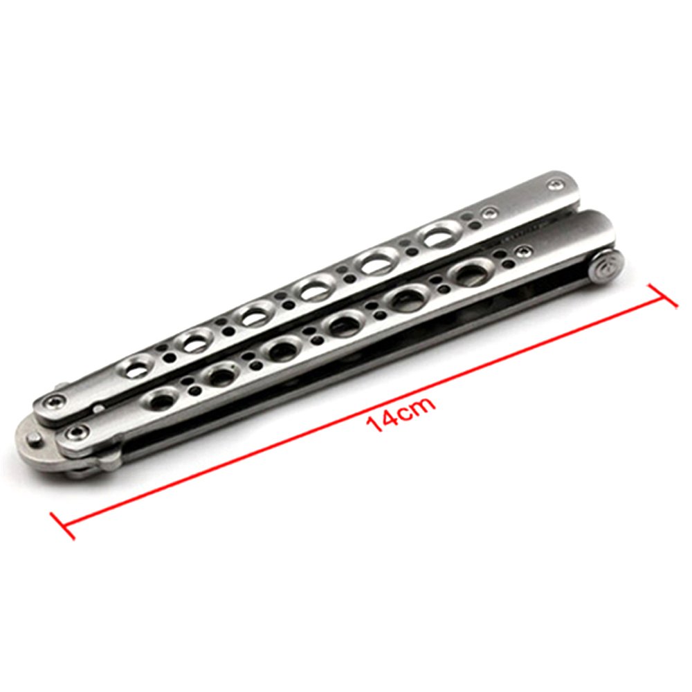High Quality Practice Balisong Metal Butterfly Steel Trainer Knife