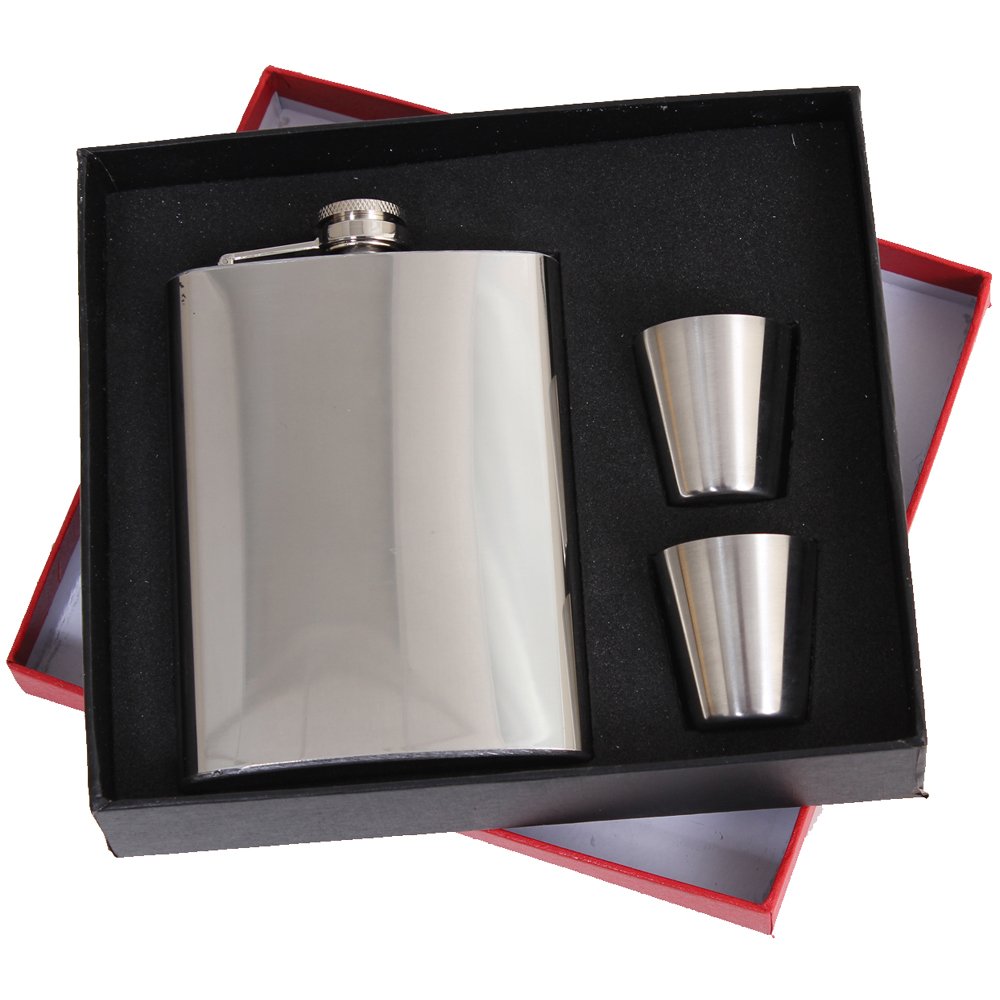 Stainless Steel Flask Gift Set
