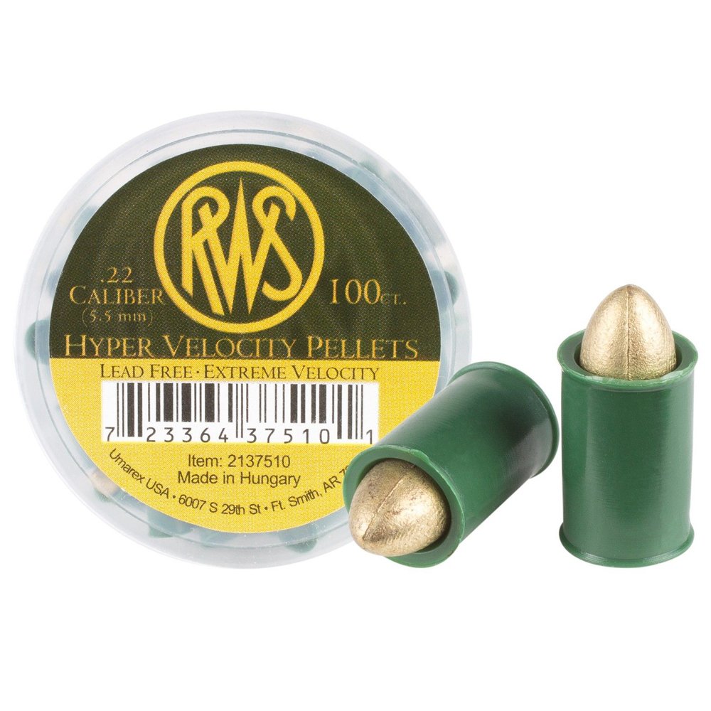 RWS Hyper Velocity Field .22 Cal, 11 Grains, Pointed, Lead Free, 100ct ...