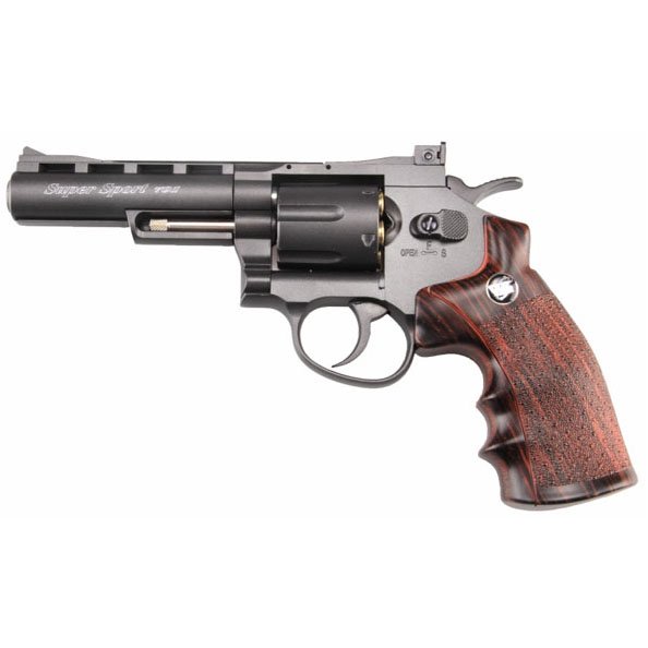 WG 6mm 4 Inch CO2 Non Blowback Black Airsoft Revolver