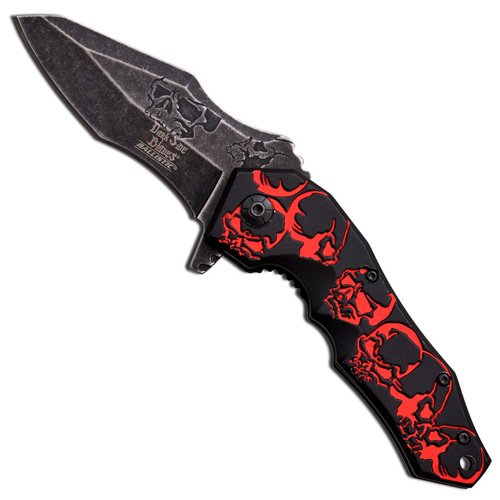 Dark Side Blades Ballistic Folding Knife - Red | Gorilla Surplus